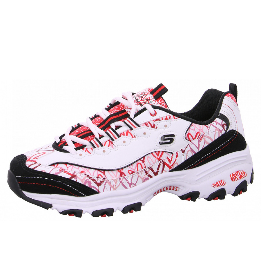 Skechers D'Lites JGoldcrown Sneaker WRBK white red black 149504...